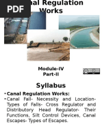 Head vs Cross Regulator in Canals | PDF | Discharge (Hydrology) | Water