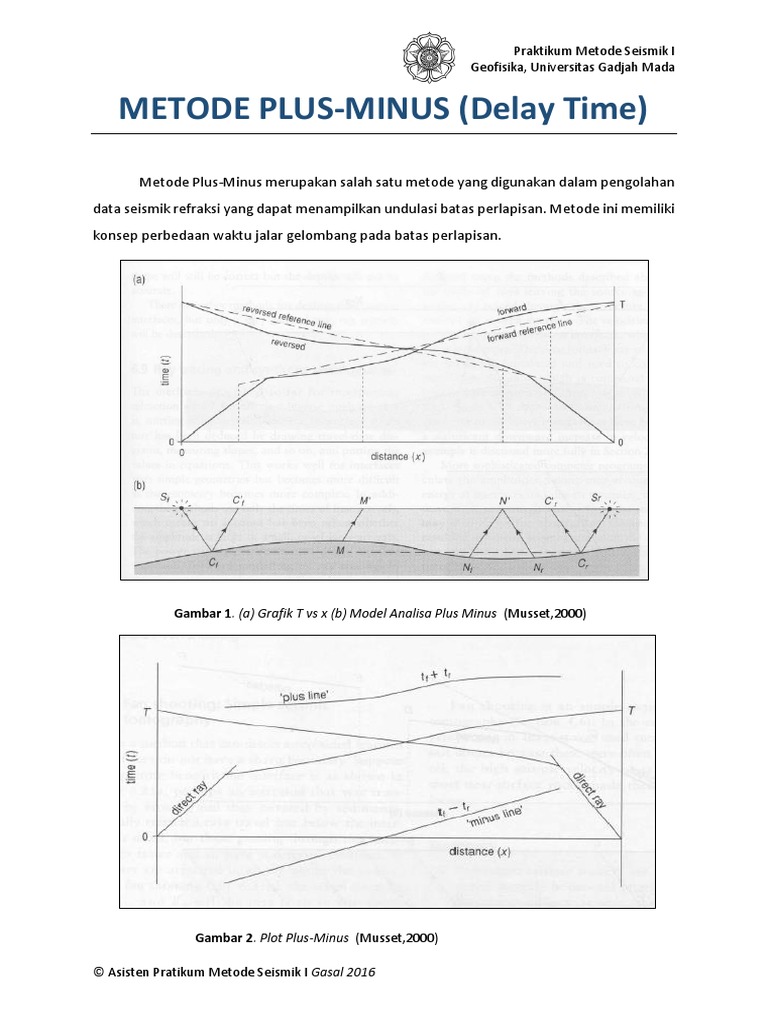Pengolahan Data Seismik Refraksi Menggunakan Metode Plus Minus | PDF