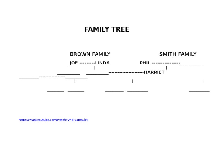 Family Tree: Brown Family Smith Family | PDF