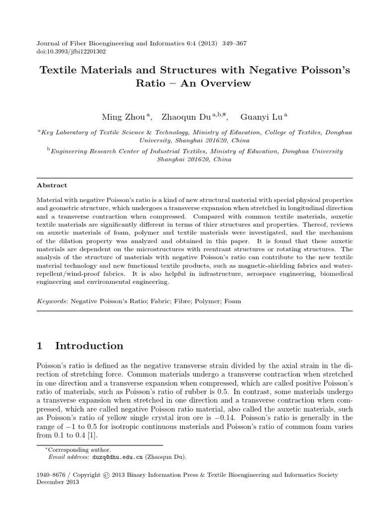 2013 - Textile Materials and Structures With Negative Poissons Ratio ...
