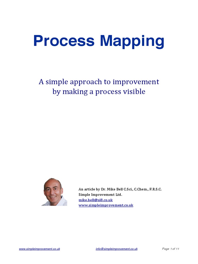 Process Mapping: A Simple Approach To Improvement by Making A Process ...