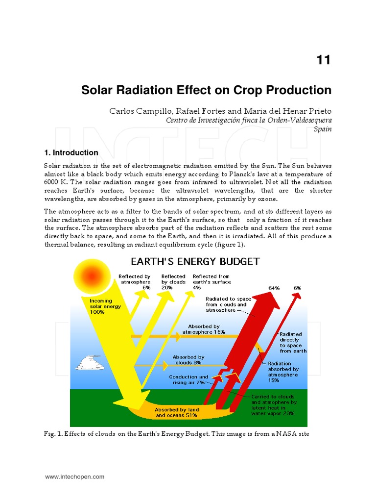 Solar Radiation's Role in Crop Growth | PDF | Electromagnetic Radiation ...