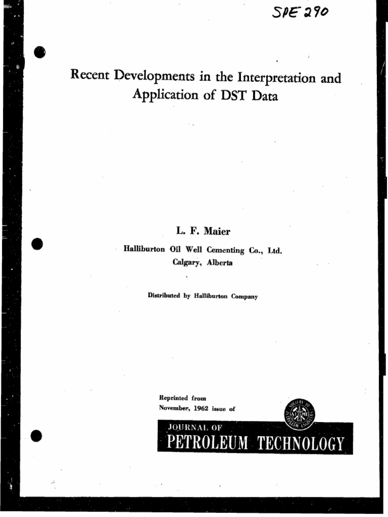 Recent Developments in The Interpretation and Application of DST Data ...