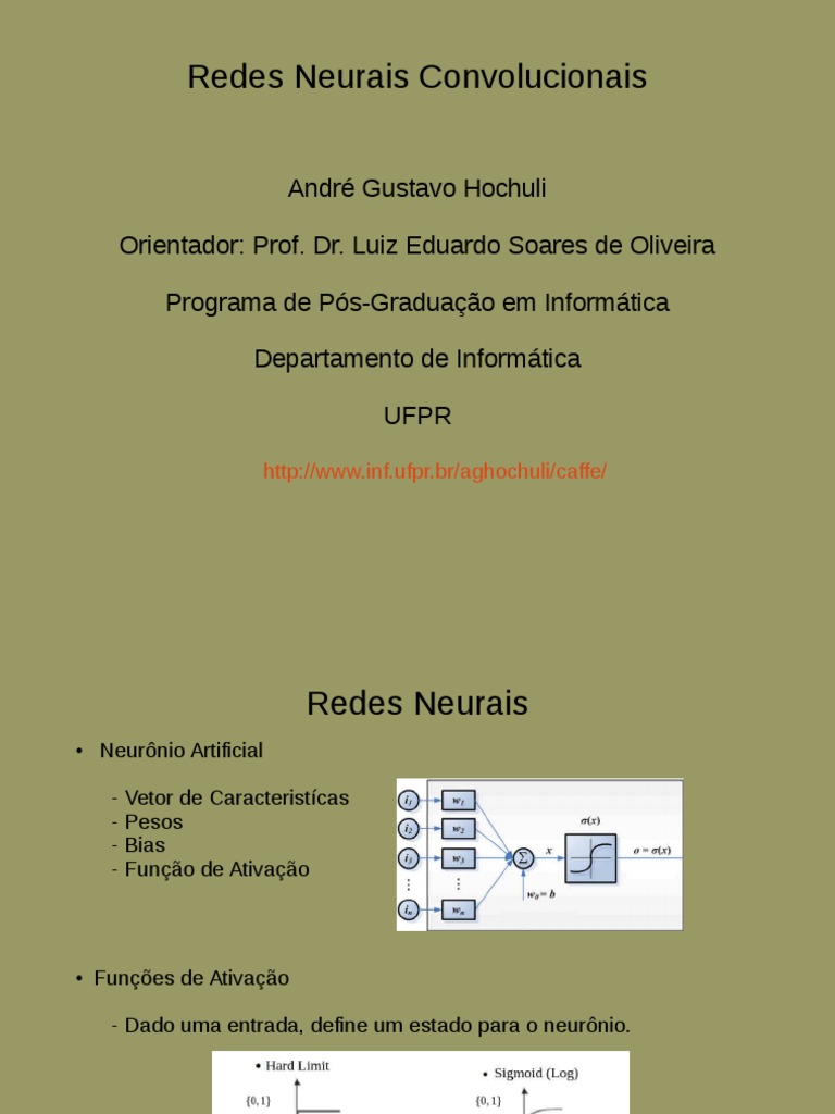 CNN PPT | PDF | Rede neural artificial | Convolução