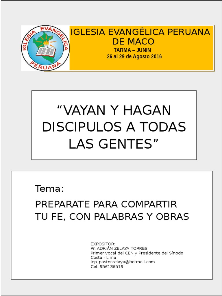 Renovando Nuestra Visión Misionera Desde La Biblia | PDF ...