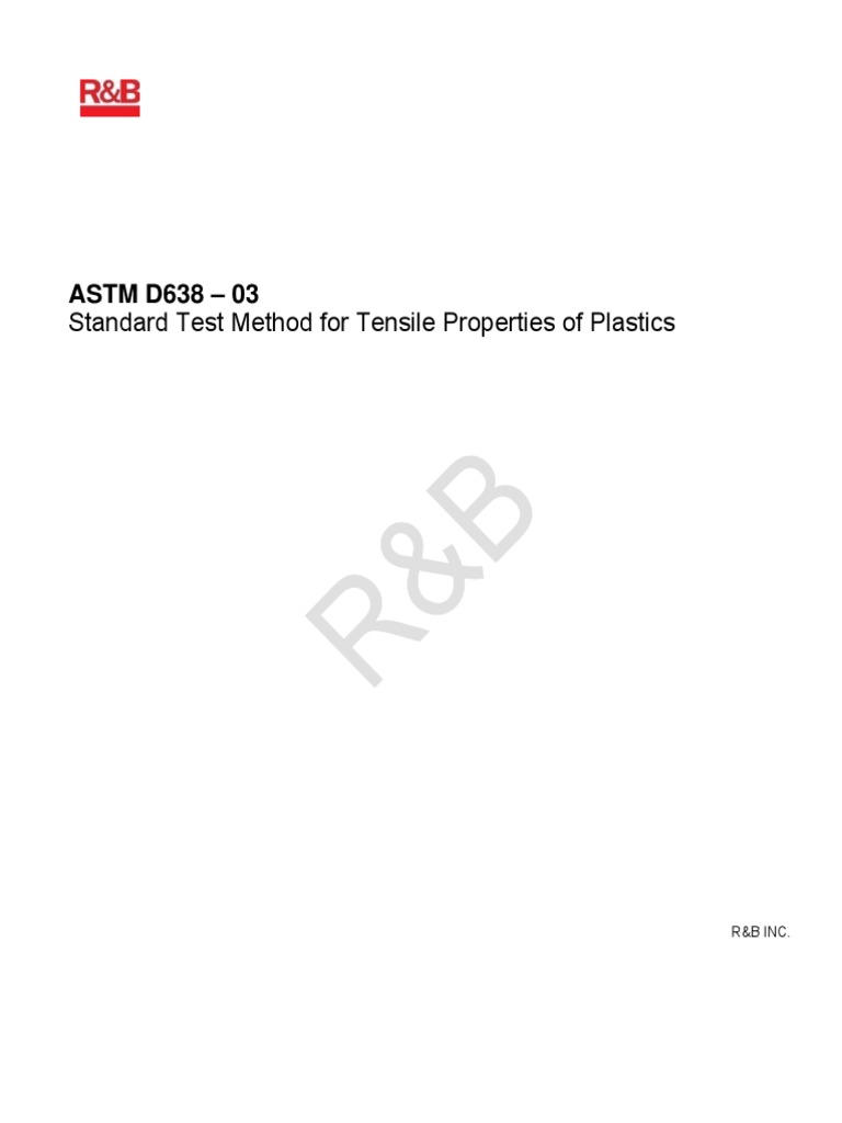 ASTM D638 Plastic인장 한글 | PDF