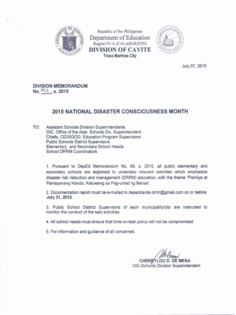 2015 Disaster Consciousness Month | PDF | Emergency Management | Government