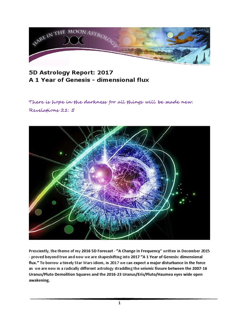 5D Astrology Report January 2017-Year of Genesis | PDF | Planets | Jupiter