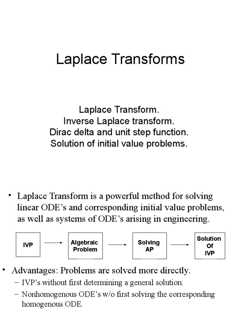 Laplace Transforms Explained | PDF | Ordinary Differential Equation ...