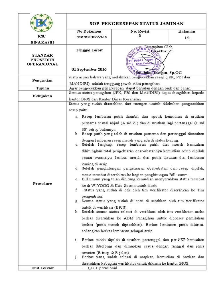 Sop Tim Casemix | PDF