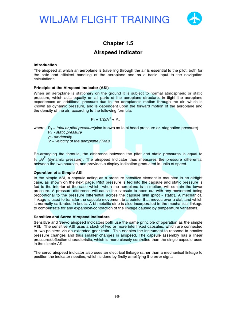 ATPL Inst 1.5 PDF | PDF | Airspeed | Aircraft