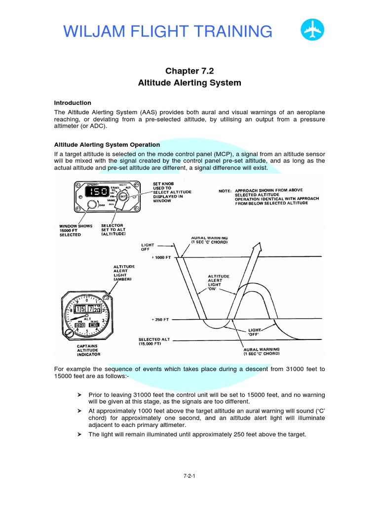 Altitude Alerting System Operation: Providing Aural and Visual Warnings ...