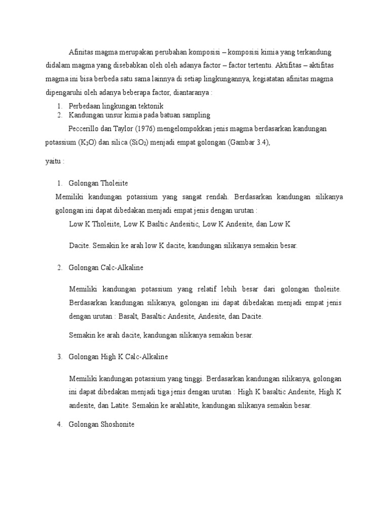 Afinitas Magma | PDF