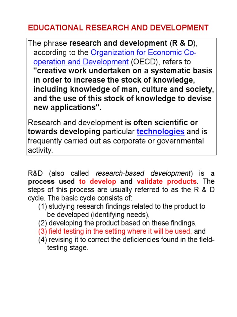 R and D GuideLine | PDF | Conceptual Model | Research And Development