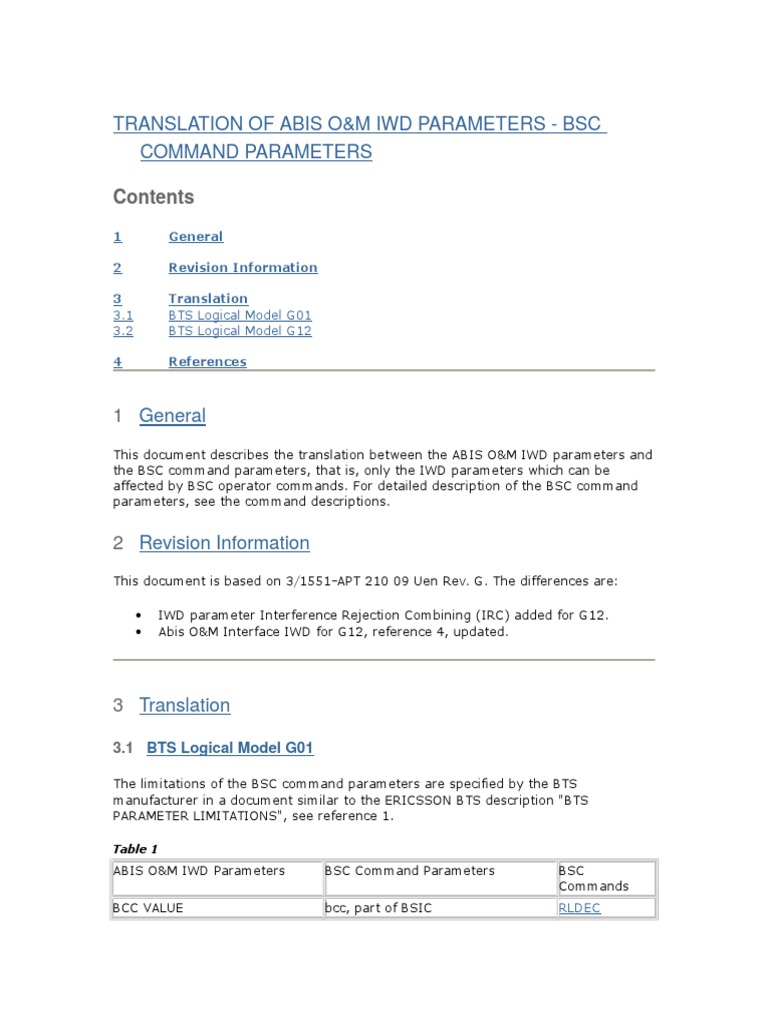 2G Ericsson BSC COMMAND PARAMETERS | PDF | Telecommunications | Computing