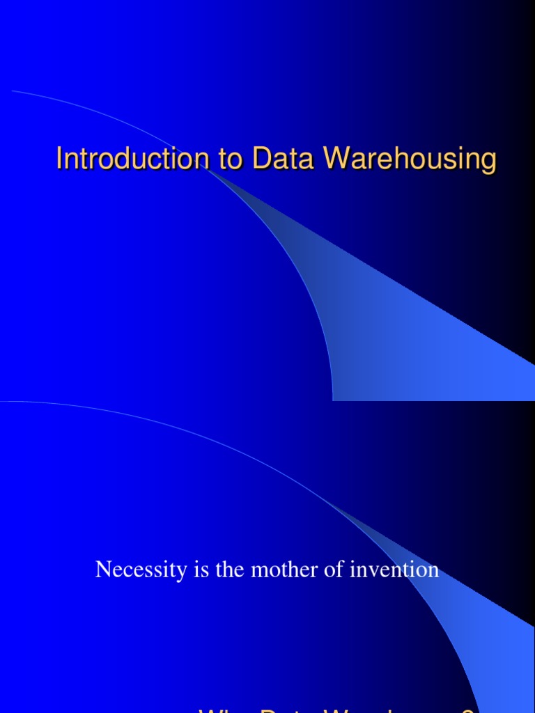 Introduction To Data Warehousing | PDF | Data Warehouse | Information Management