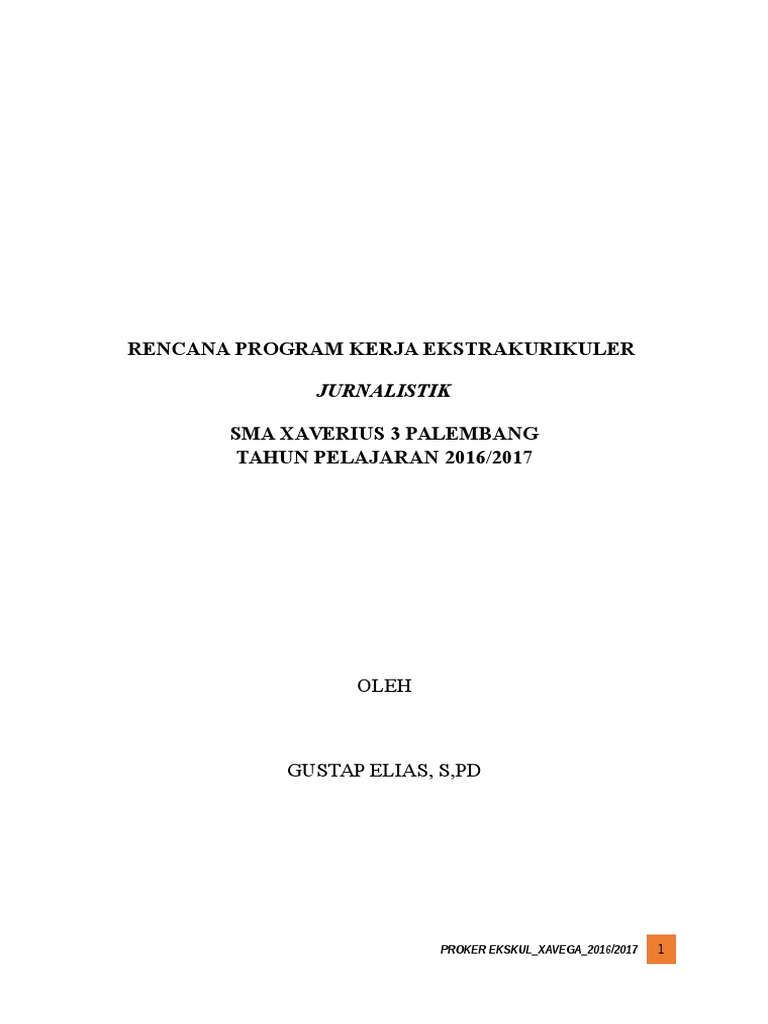 Proker Ekskul Jurnalistik | PDF