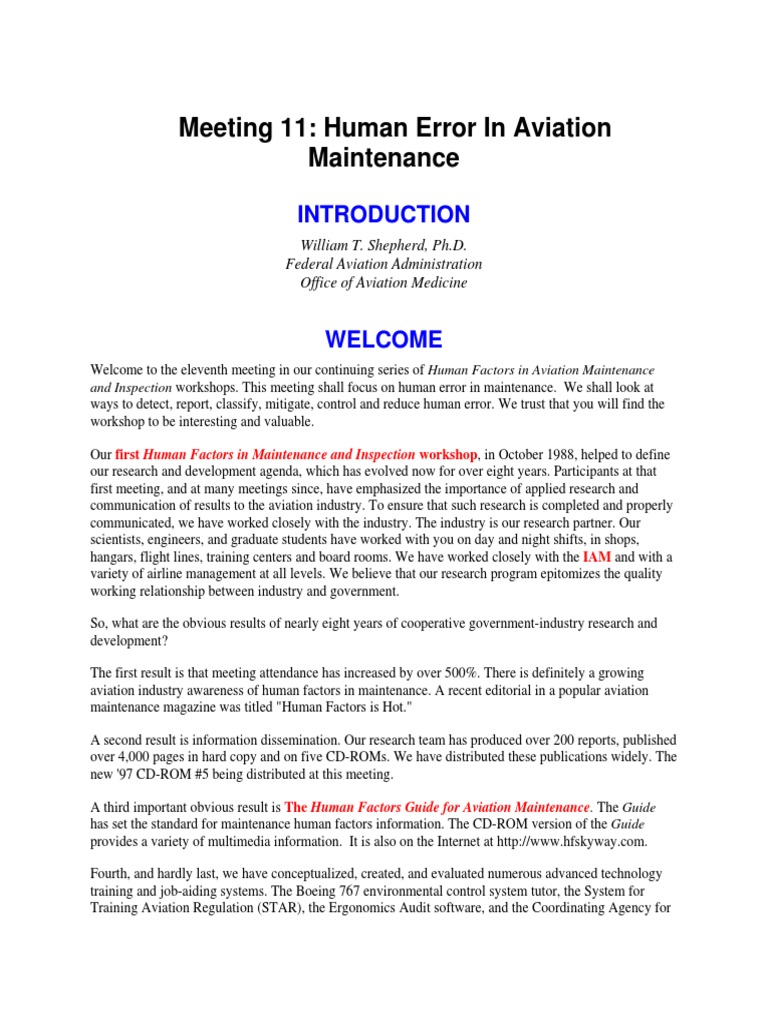 Human Error in Aviation PDF | PDF | Aviation | Aerospace