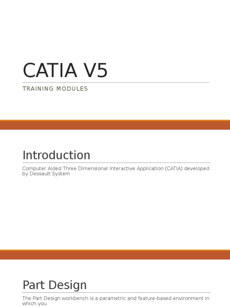 CATIA V5 Training Modules Overview | PDF