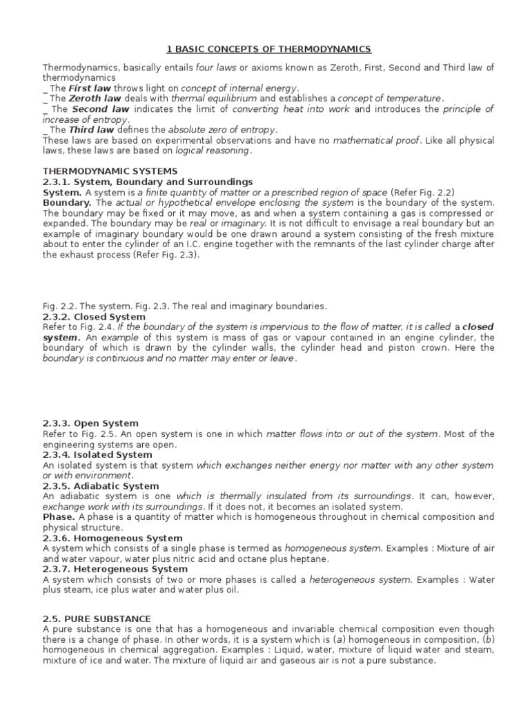 Basic Concepts of Thermodynamics | PDF