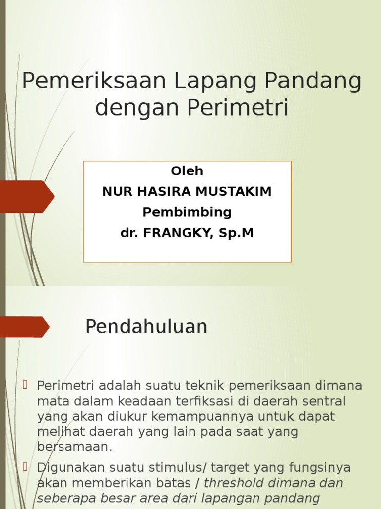 Sira Pemeriksaan Perimetri | PDF | Sains & Matematika