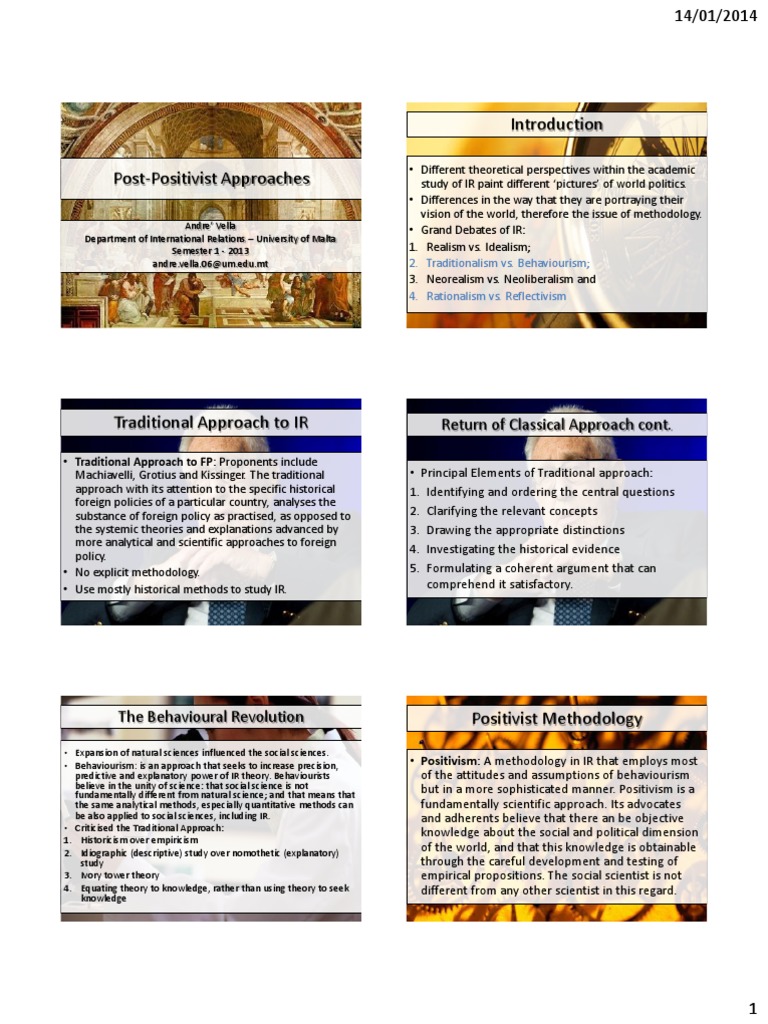 IRL1089 Post-Positivist Approaches | Download Free PDF | International ...