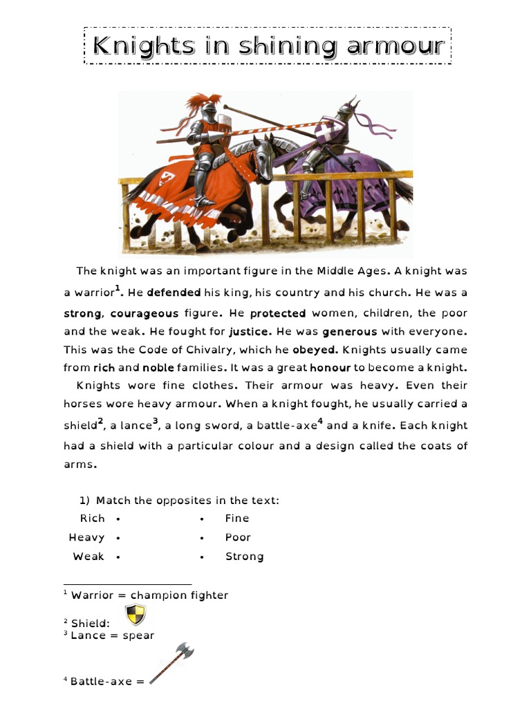 The Role of Knights in the Middle Ages | PDF | History