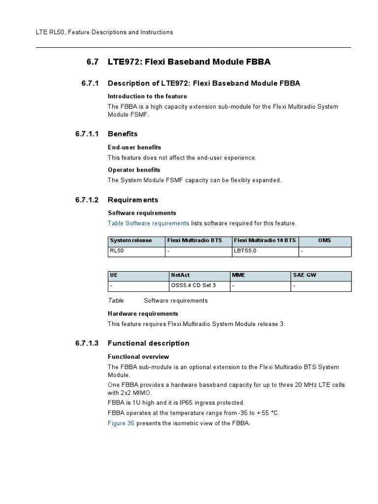 6.7.1 Description of LTE972: Flexi Baseband Module FBBA | PDF | Mimo ...