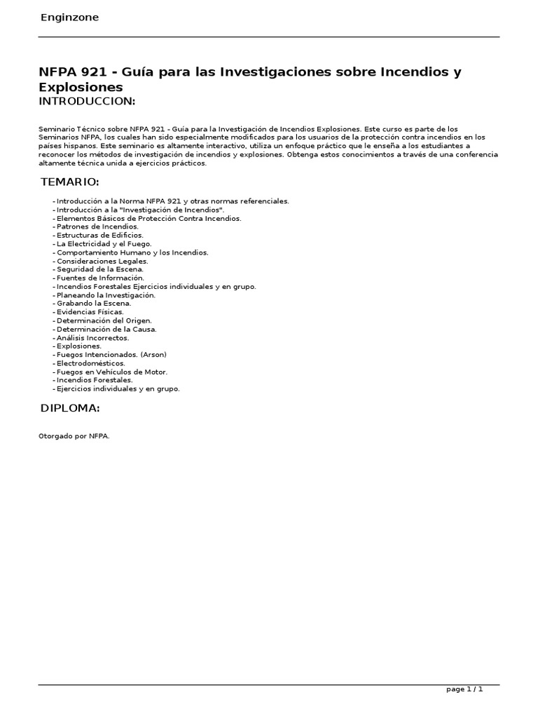 NFPA 921 - Guía para Las Investigaciones Sobre Incendios y Explosiones ...