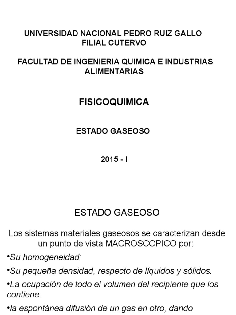 Ley de Los Gases Fico | Descargar gratis PDF | Gases | Cantidades fisicas