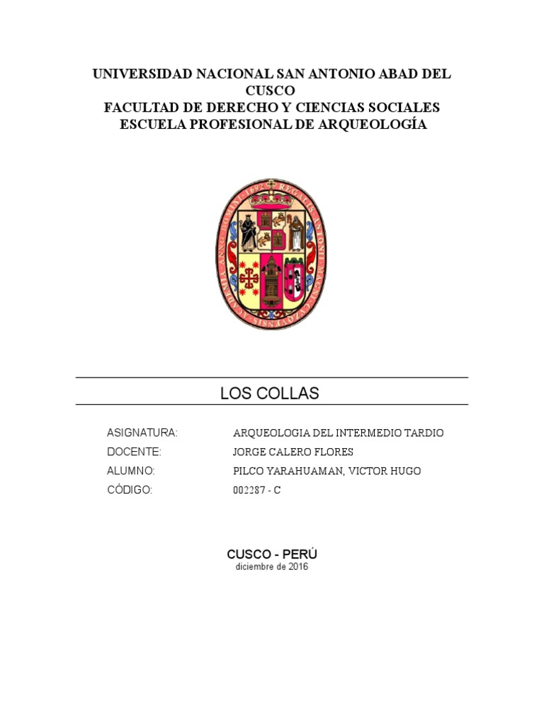 Los Collas | PDF | Imperio Inca | Personas