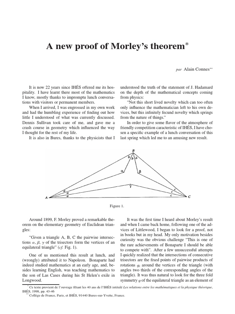 Proof of Morley THM by Groups | PDF | Group (Mathematics) | Triangle