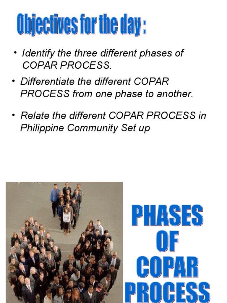 Identify The Three Different Phases of - Differentiate The Different COPAR - Relate The ...