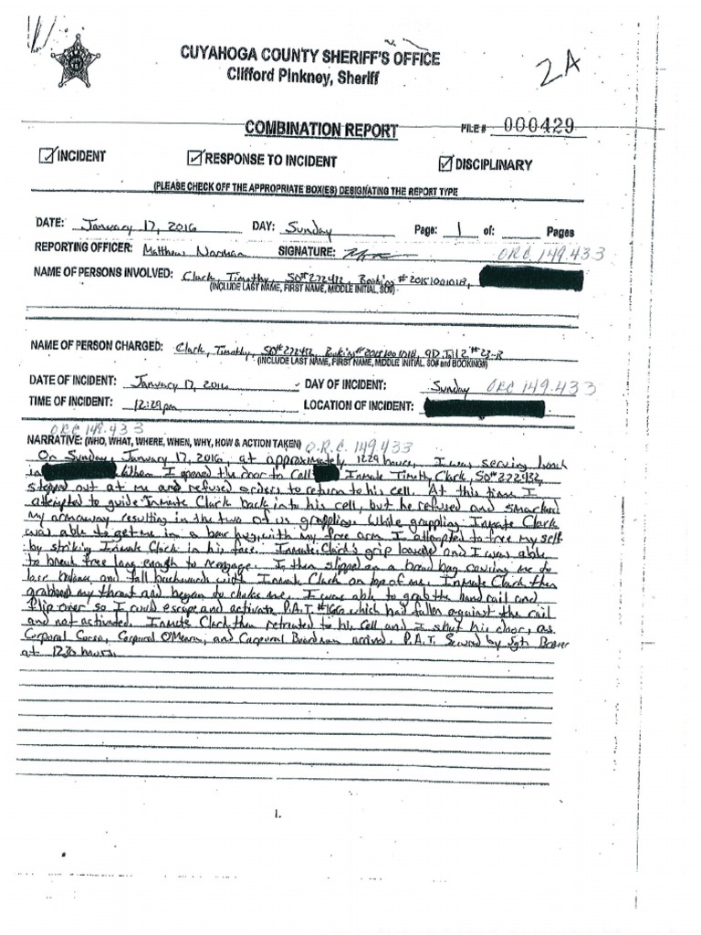 County Jail Incident Report | PDF