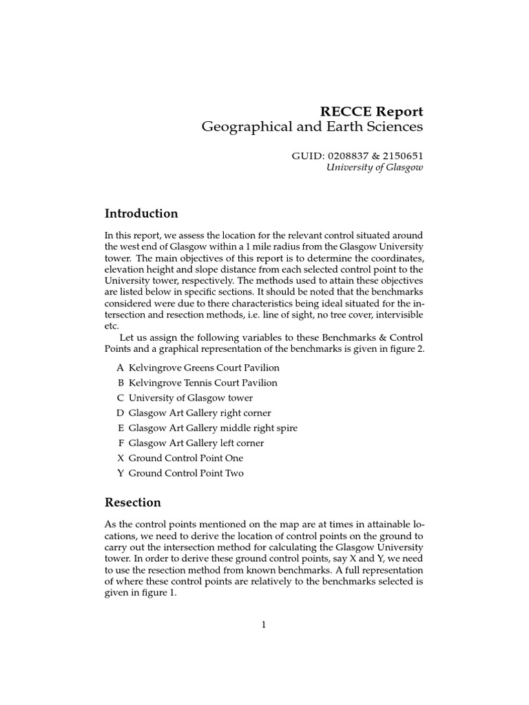 Geographical and Earth Sciences: RECCE Report | PDF | Sine | Geometry
