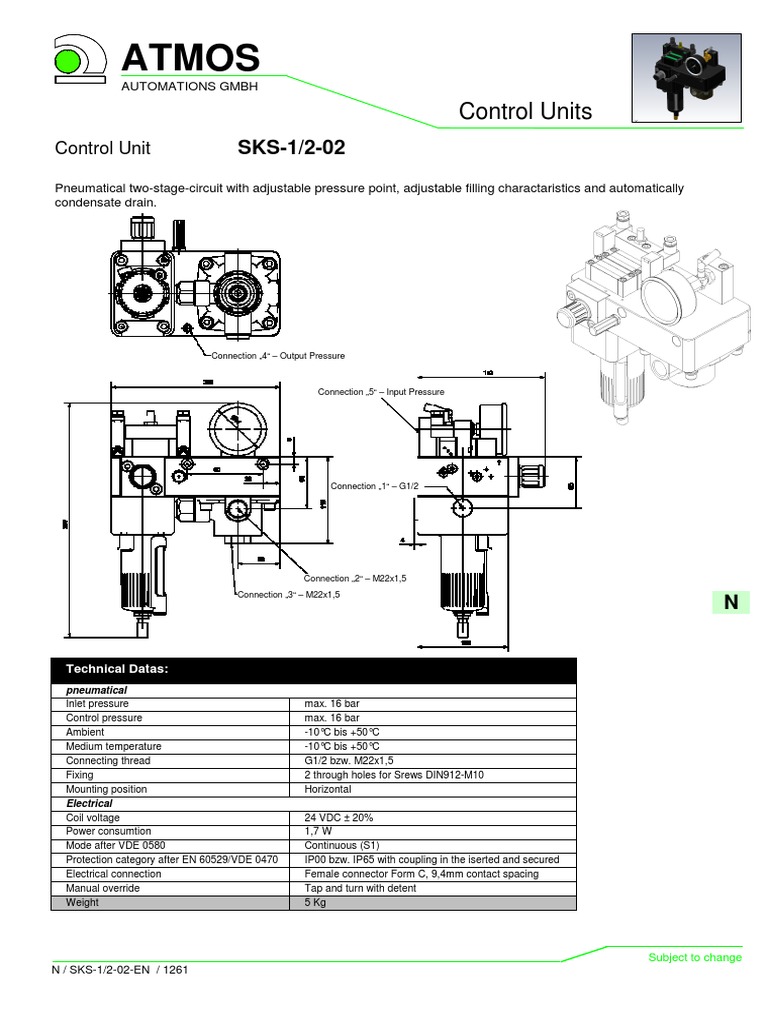 Pneumatic Control Unit | PDF
