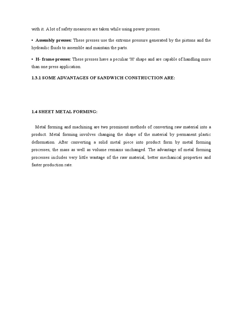 Types of Power Presses and Metal Forming | PDF | Home & Garden