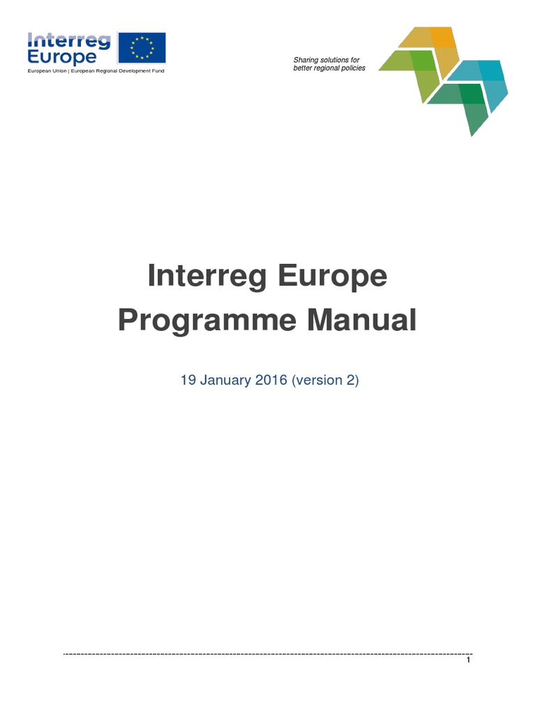 Interreg Europe Programme Manual | PDF | Structural Funds And Cohesion ...
