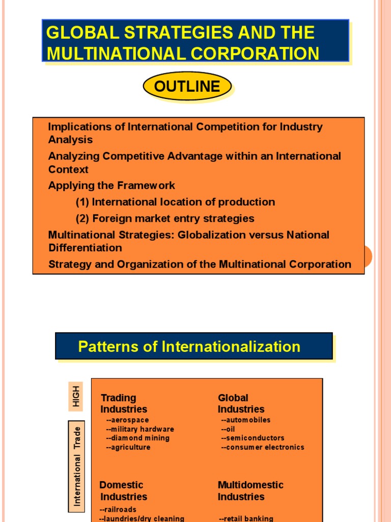 Global Strategies and The Multinational Corporation | Download Free PDF ...