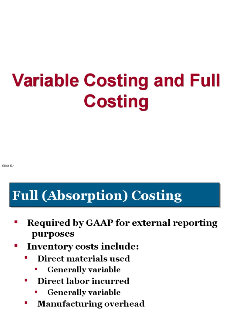 Variable vs Full Costing Explained | PDF | Inventory | Income Statement