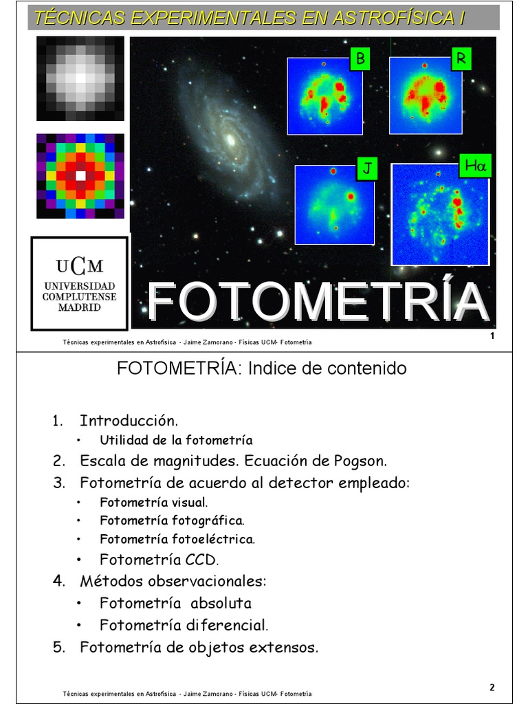Fotometria | PDF | Dispositivo de carga acoplada | Magnitud aparente