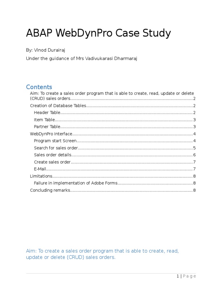 ABAP WebDynPro Case Study | PDF | Portable Document Format | Email