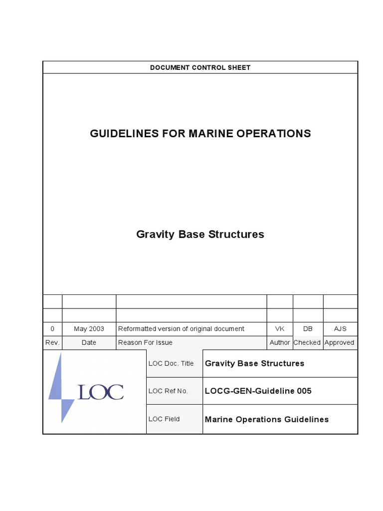 LOCG-GEN-Guideline-005 Rev 0 - Gravity Base Structures | PDF ...