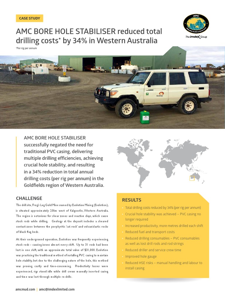 AMC Bore Hole Stabiliser Cuts Costs 34% | PDF | Science & Mathematics ...