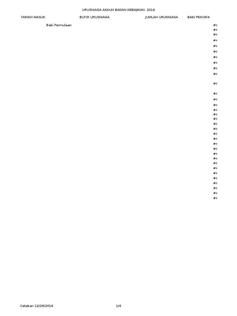 Contoh Rekod Kewangan Keluar Masuk Dan Jumlah Keseluruhan | PDF