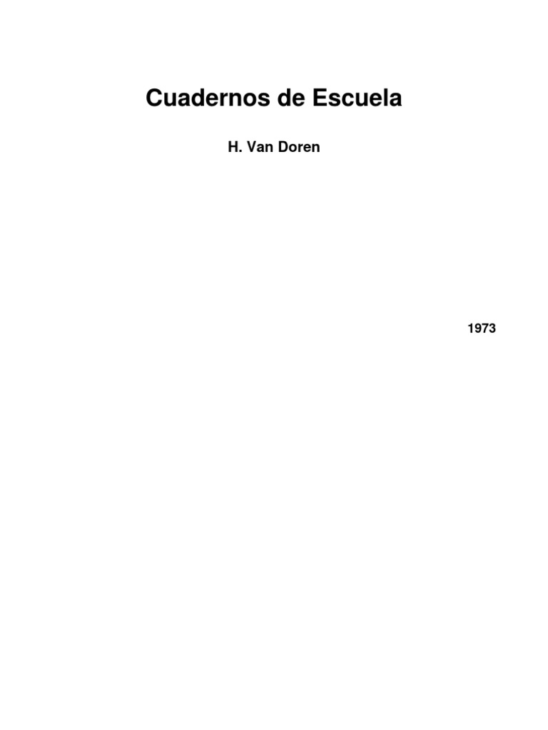 Cuadernos de Escuela PDF | PDF