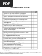 Diabetes-Knowledge-Test Page-1-To-10 | PDF | Hyperglycemia | Fat
