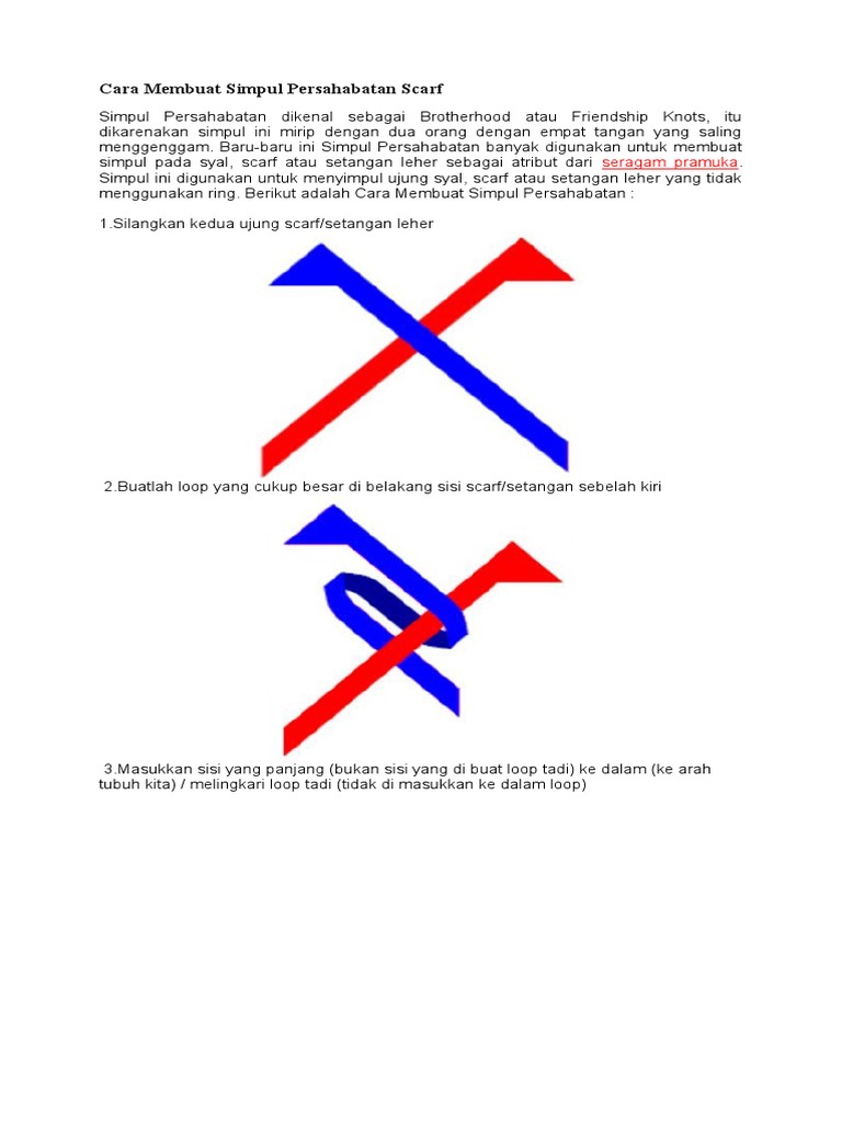 Cara Membuat Simpul Persahabatan Scarf | PDF