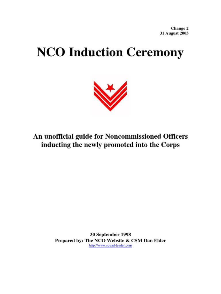NCO Induction Ceremony | Non Commissioned Officer | Officer (Armed Forces)