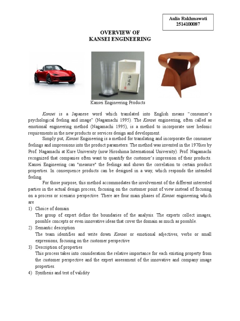 Kansei Resume | PDF | Cognitive Science | Cognition